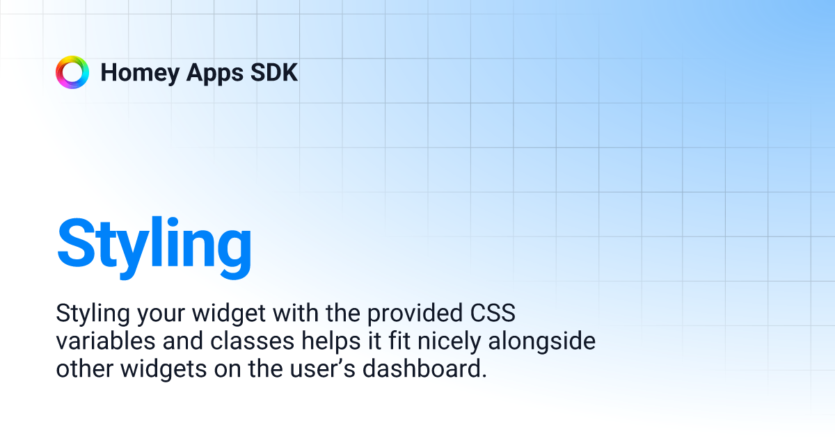 Styling | Homey Apps SDK